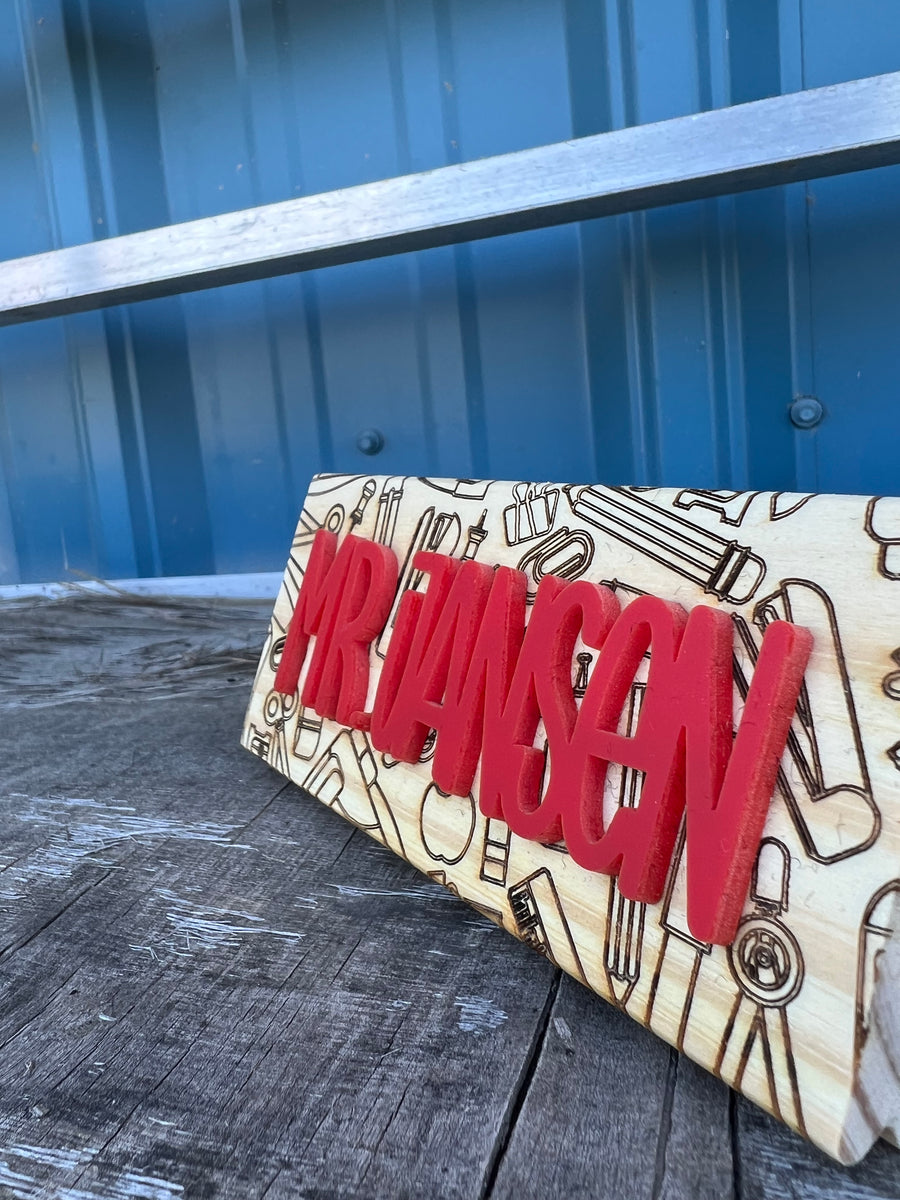 Custom Teacher Name Eraser – FARMHOUSE598