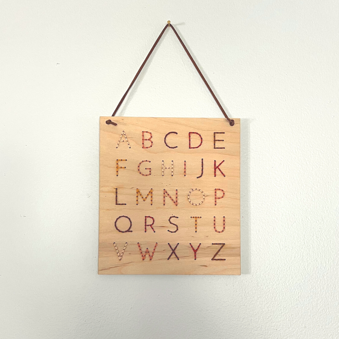 Alphabet Embroidery Wall Hanging – FARMHOUSE598