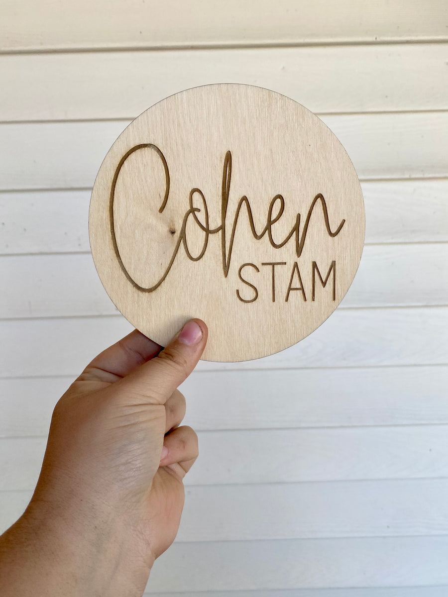 Laser Engraved Name Disc – FARMHOUSE598